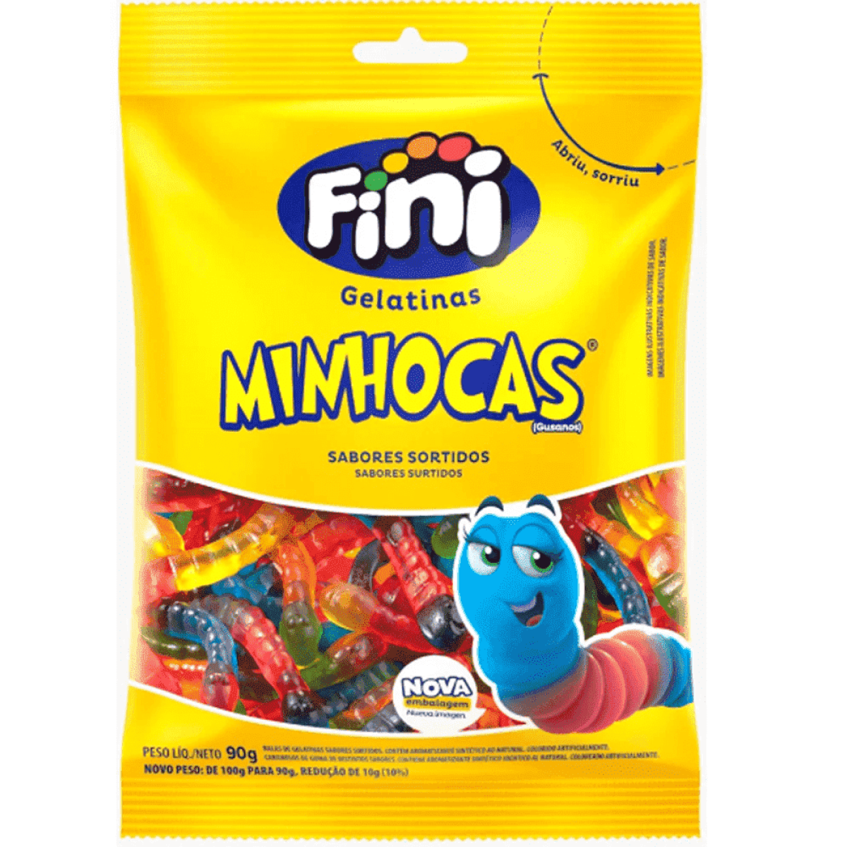 Bala de Gelatina Minhocas FINI 90g Bala de Gelatina Minhocas FINI 90g